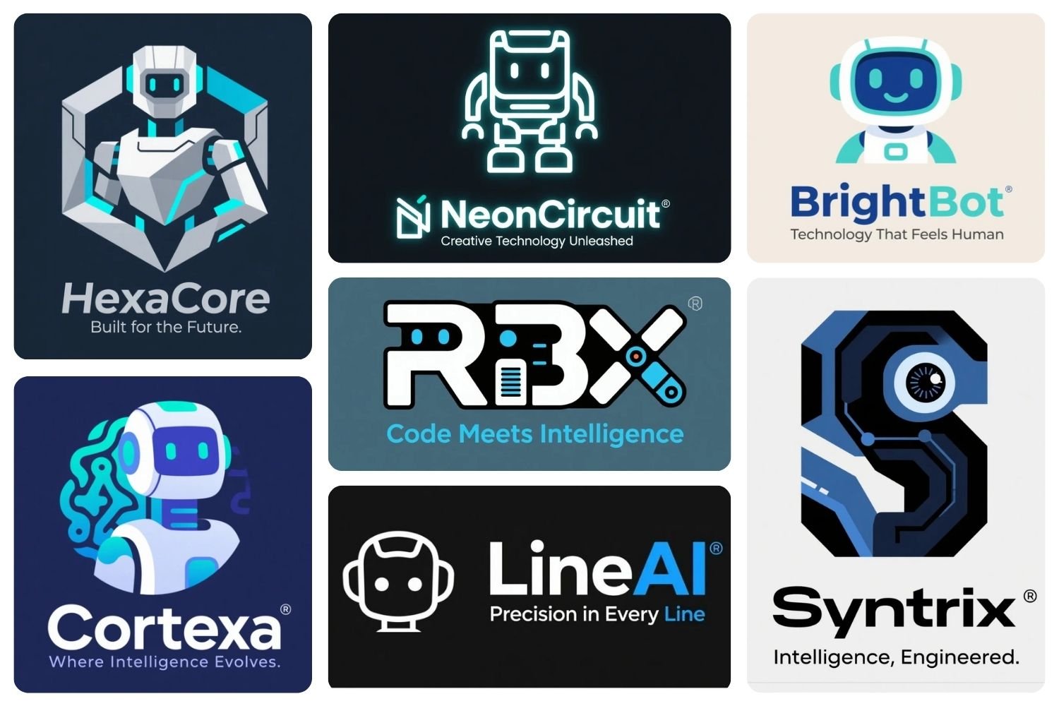 10 Robot Logo Concepts for Futuristic Tech Brands