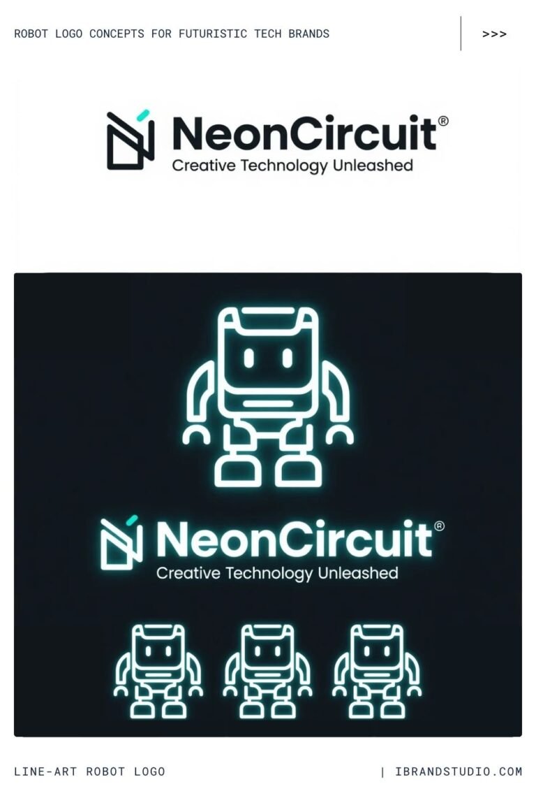 10 Robot Logo Concepts for Futuristic Tech Brands