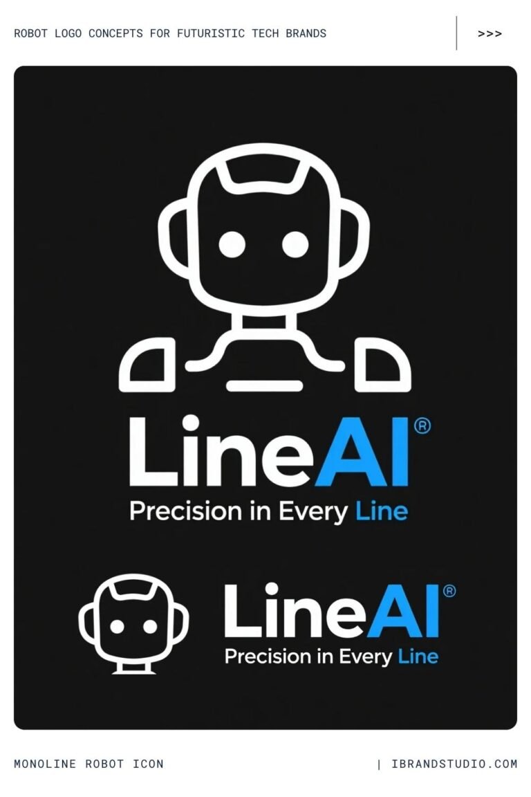 10 Robot Logo Concepts for Futuristic Tech Brands